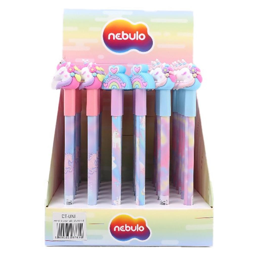 Nebulo Gel olovka s kapicom koja se može brisati, Jednorog, razne vrste ...